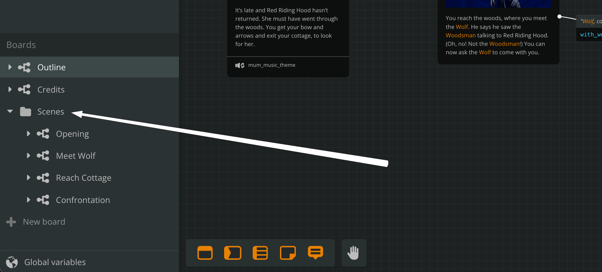 Write an interactive outline